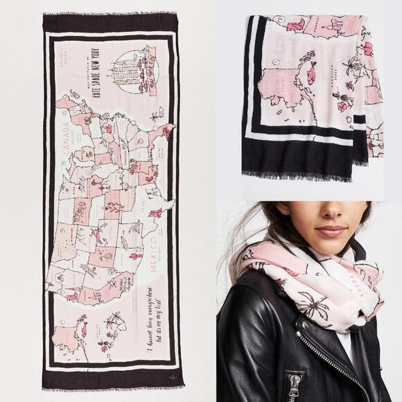 kate spade | Accessories | Kate Spade Usa Map Scarf | Poshmark